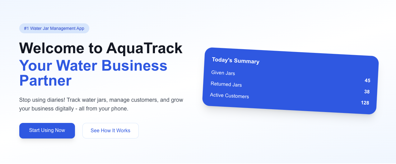 AquaTrack - Your Water Business Partner